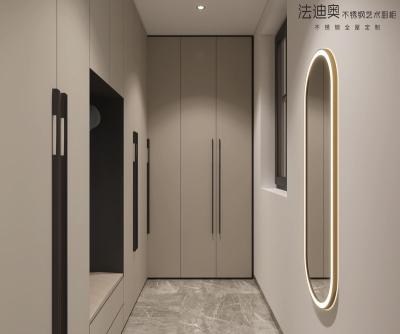 중국 우아한 현대 신발 캐비닛 스테인리스 스틸 입구 웨이 캐비닛 사용자 정의 크기 판매용