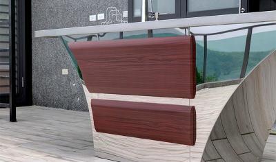 China Boat Shaped Design Stainless Steel Outdoor Sink Cabinet With Rose Pink Wood Grain Accent for sale