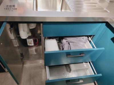 China Sea Blue Laundry Room Vanity Cabinet With Multiple Storage Solution for sale