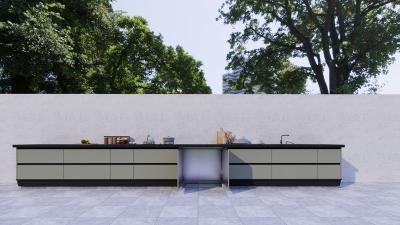 China Fadior Mung Bean Gray Weatherproof And Stylish Outdoor Stainless Steel Cabinet for sale
