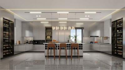 중국 와인 저장 섬과 함께 Fadior U 모양의 원래 스테인리스 스틸 컬러 부엌 캐비닛 판매용