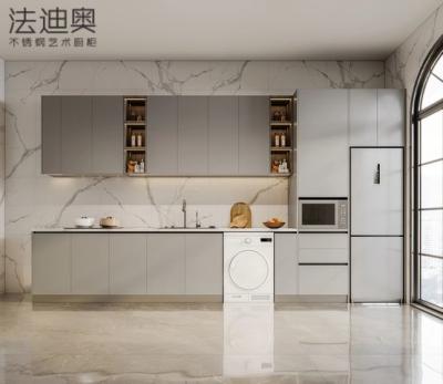 China Fadior Full Stainless Steel Modern Gray Multi-Appliance Integrated Kitchen Cabinet for sale