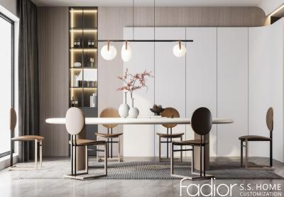 China Modern Stainless Steel Dining Cabinet With Glass Display &  Wine Storage for sale