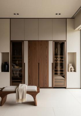 China Hotel-Grade Walnut Pantry & Climate Cellar in 304 Stainless Steel for sale