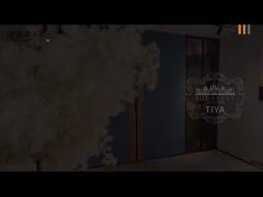 Dimensioni personalizzate Grigio Blu Arredamento moderno per camera da letto con accenti dorati