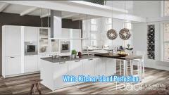 Modern White Stainless Steel Kitchen Cabinets