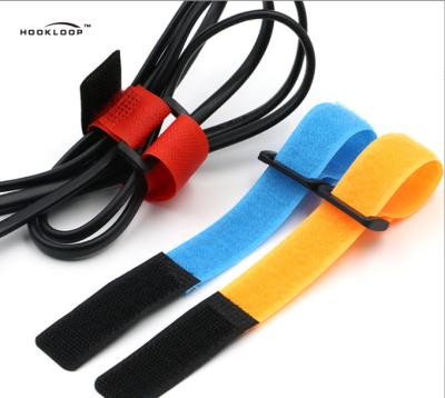 China Reusable Hook And Loop Cable Tie With Buckle 10mm 15mm 20mm 25mm for sale