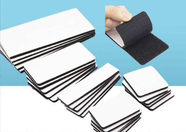 Quality Peel And Stick Square Hook And Loop Tape Adhesive Strong Adhesive Backing for sale