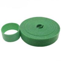 China Double-Sided Green Nylon Hook and Loop Tape Roll 50mm Width One Side Hook One Side Loop High Strength Durable for sale