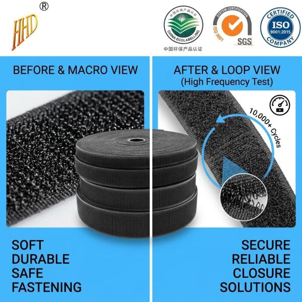 Quality Safety Fire-Resistant Hook and Loop Tape Roll – For Clothing, 38mm Wide for sale