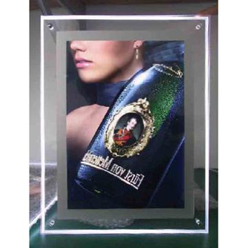 China Led ultra thin crysta light box 8mm acrylic colorful lighting display for sale