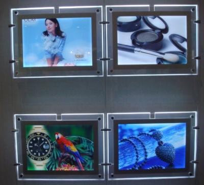 China Hanging style super slim 6mm crystal advertising light box for sale