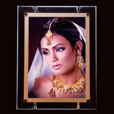 China Desktop style colorful led crystal light box for sale