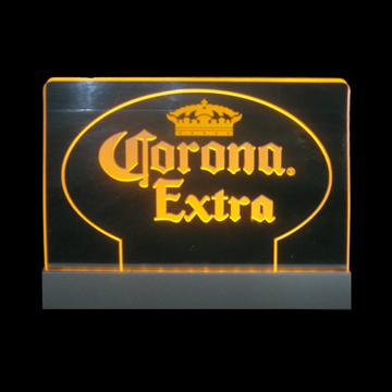 China Standing style promotion usage acrylic led edge lit sign for sale