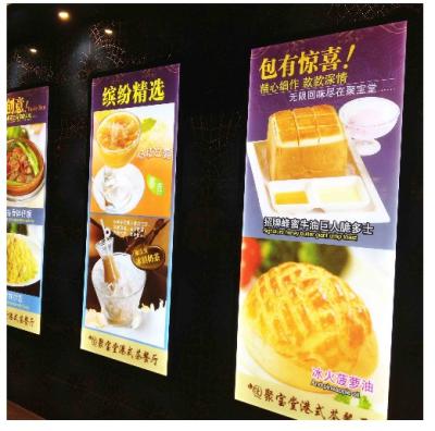 China A1 size black aluminum frame colorful led light box for sale