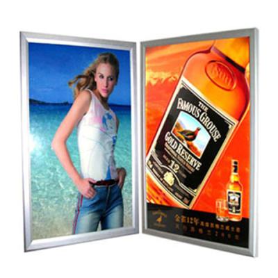 China A2/A3/A4 40mm double side silver aluminum led animated light boxes advertising for sale