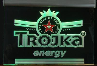 China Laser engraved colorful acrylic hanging led edgelit sign board for sale