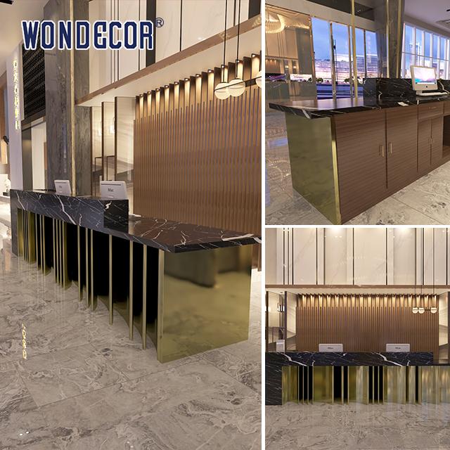 Black marble multi-layer bar counter product image