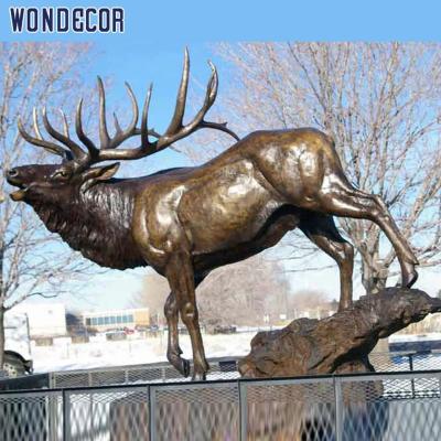 China WONDERS Animal Bronze Sculpture Life Size Bronze Deer Statue for sale