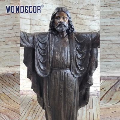 Cina Le statue bronzee religiose della chiesa scolpiscono 185cm Jesus Statue bronzeo in vendita
