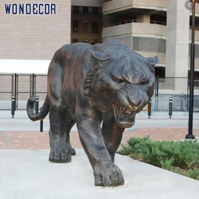 Cina Le statue bronzee all'aperto scolpiscono Tiger Figurine Life Size bronzeo 135cm in vendita