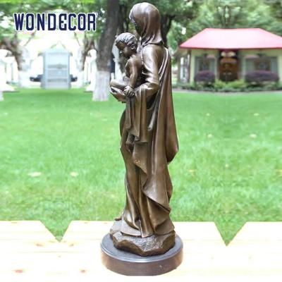 Cina donna bronzea della scultura 170cm delle statue di progettazione 3D che tiene un bambino in vendita