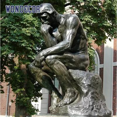 Cina Decorazione all'aperto del giardino, colata a grandezza naturale di arte, scultura bronzea del pensatore in vendita