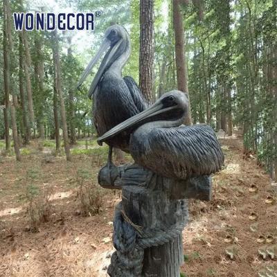 Cina Decorazione all'aperto fondente del giardino della statua del grande pellicano bronzeo in vendita