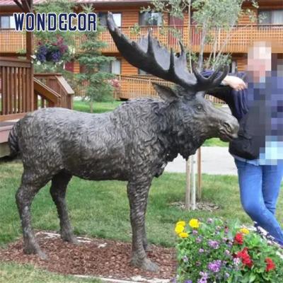 Cina Artigianato animali fusi del metallo su ordinazione della scultura bronzea delle alci in vendita