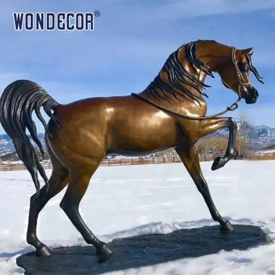 Cina Scultura araba bronzea su ordinazione all'aperto del cavallo della scultura 190cm in vendita