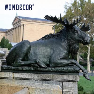 Cina Scultura d'ottone delle alci del grande della decorazione del giardino materiale illustrativo selvaggio animale della casa in vendita