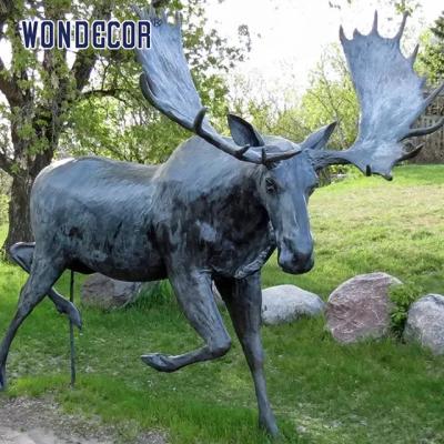 Cina Scultura d'ottone delle alci del grande della decorazione del giardino materiale illustrativo selvaggio animale della casa in vendita