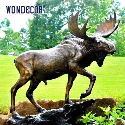 Cina Scultura d'ottone delle alci del grande della decorazione del giardino materiale illustrativo selvaggio animale della casa in vendita