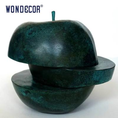 Cina Scultura bronzea della grande del giardino del metallo della decorazione mela all'aperto dell'estratto in vendita