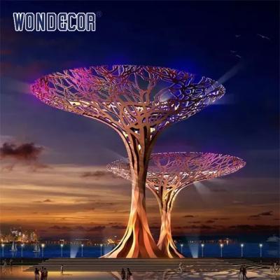 Cina Park Square Garden Art Corten Scultura Albero 230cm in vendita