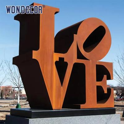 China Large 230cm Corten Steel Sculpture Modern Outdoor Garden Abstract for sale