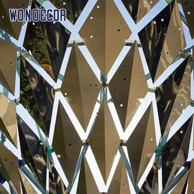 China Large 3D Outdoor Stainless Steel Sculpture Garden Decoration Abstract Geometric Tree for sale