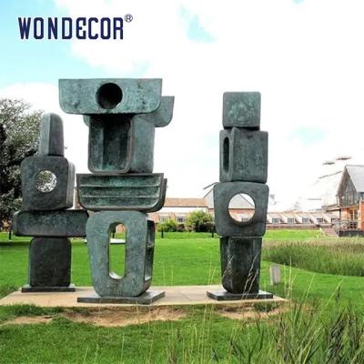 Cina Outdoor Garden 3D Bronze Statues Sculpture Metal Decoration Large Modern Geometric Art in vendita