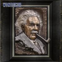 China Interior Einstein Decorative Metal Wall Sculpture Bronze for sale
