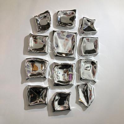 中国 スタッドレスタイヤの抽象的な幾何ブロック壁飾り彫刻 販売のため