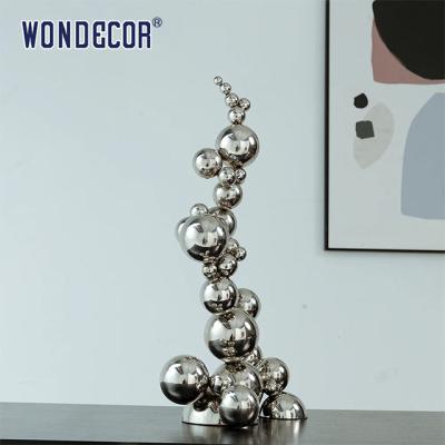 Cina Indoor Abstract Art Decoration Metal Stainless Steel Ball Sculpture in vendita