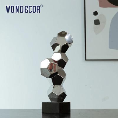 Cina Indoor Abstract Geometry Metal Art Decoration Geometry Cube Stainless Steel Sculpture in vendita
