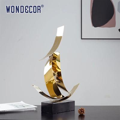 Cina Abstract Geometry Metal Art Decoration Geometry Ribbon Stainless Steel Sculpture in vendita