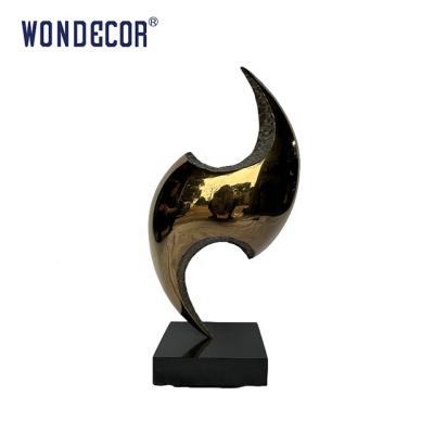 China Customized Indoor Home Abstract Geometric Stainless Steel Sculpture Te koop