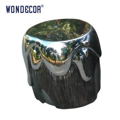 China Modern Indoor Metal Art Stainless Steel Table And Chair Sculpture à venda