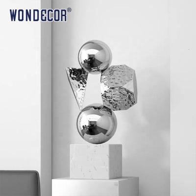 China Modern Home Decoration Metal Crafts Stainless Steel Abstract Sculpture Te koop