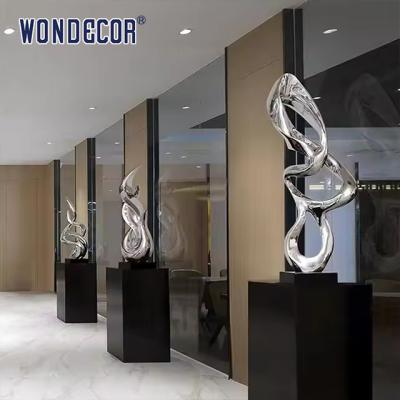 China Customized Indoor Stainless Steel Abstract Sculpture Metal Art Decoration Creative Te koop