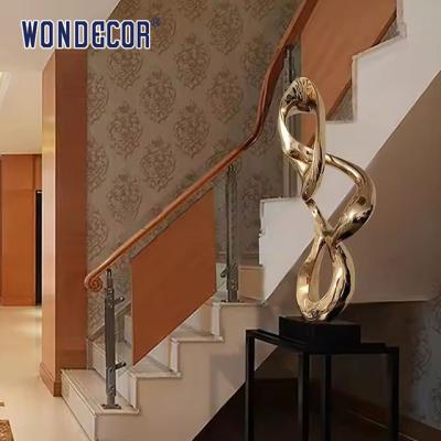 China Customized Indoor Stainless Steel Abstract Sculpture Metal Art Decoration Creative Te koop