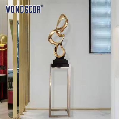 China Customized Indoor Stainless Steel Abstract Sculpture Metal Art Decoration Creative Te koop
