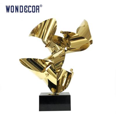 China Modern Home Decoration Metal Abstract Stainless Steel Sculpture Te koop